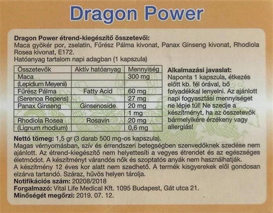 Dragon Power Original potencianövelő